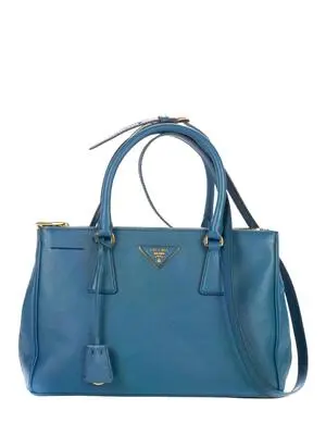 Prada Saffiano Leather Galleria Tote Bag - Blue