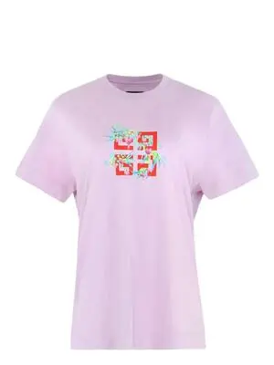 Givenchy 4g Logo Print T-shirt - Purple