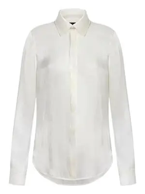 DONDUP DONDUP Long Sleeve Concealed Fastening Shirt White
