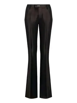 DONDUP Satin-finish Flared Trousers - Black