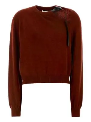 FERRAGAMO Cut-out Detail Sweater - Brown