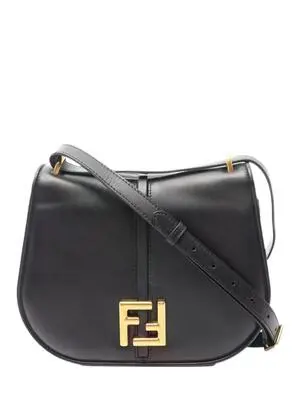 Fendi Camon Calf Leather Shoulder Bag - Black