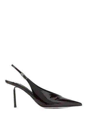 LE SILLA Crystal-embellished Slingback Pumps - Brown