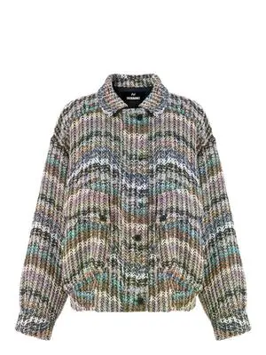 Missoni Zigzag Knit Sequin Embellished Jacket - Blue