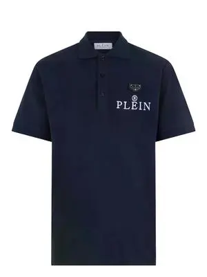 Philipp Plein Logo-embroidered Polo T-shirt - Blue
