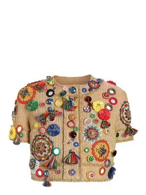 Dolce & Gabbana Raffia Jacket - Neutrals