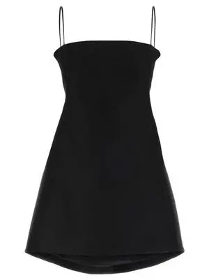 Balenciaga Spaghetti Strap Flared Mini Dress - Black