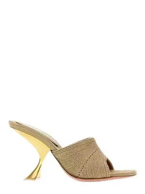 Amina Muaddi Taylor Woven Sandals - Neutrals
