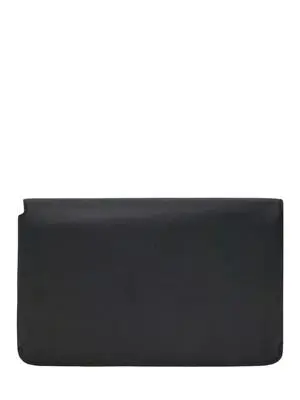 FERRAGAMO Gancini Logo Detail Clutch Bag - Black