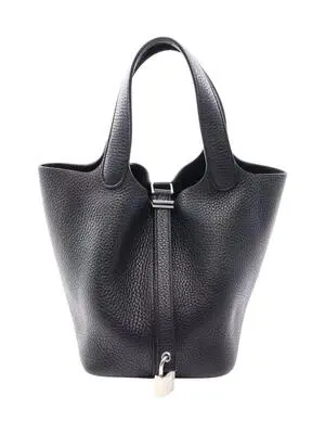 Hermès Clemence Picotin Lock 18 Handbag - Black