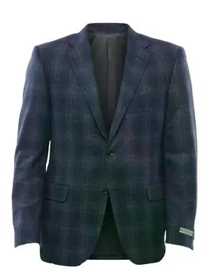 Corneliani Check-pattern Single-breasted Blazer - Blue