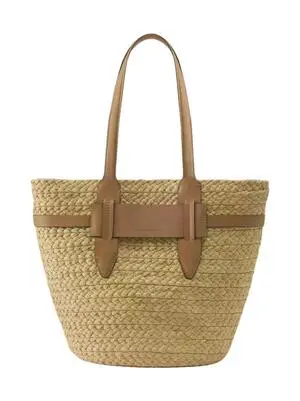Helen Kaminski Woven Raffia Tote Bag - Neutrals