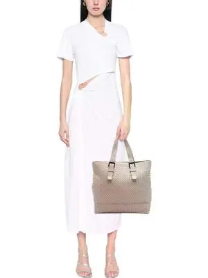 Bottega Veneta 2012-2026 Nappa Intrecciato Belted Tote Bag - Neutrals