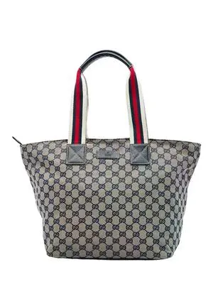 Gucci Gg Canvas Web Tote Bag - Neutrals