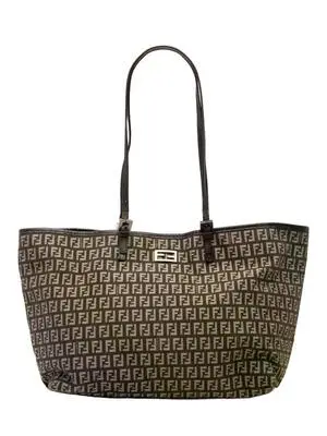 Fendi Zucchino Canvas Tote Bag - Brown