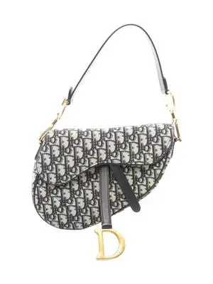 Dior Oblique Canvas Saddle Bag Shoulder Bag - Blue