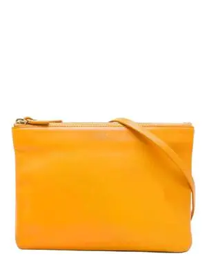 Celine Large Lambskin Trio Crossbody Bag - Orange
