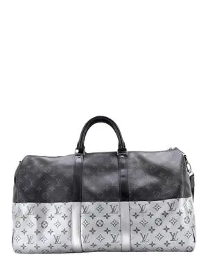 LOUIS VUITTON Keepall Bandouliere 50 Travel Bag - Black