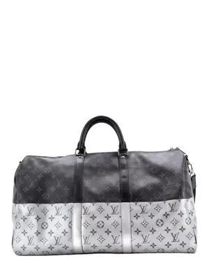 LOUIS VUITTON Keepall Bandouliere 50 Travel Bag - Black