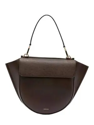 WANDLER Medium Hortensia Leather Tote Bag - Brown