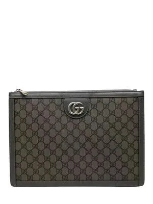 Gucci Gg Supreme Ophidia Clutch Bag - Grey