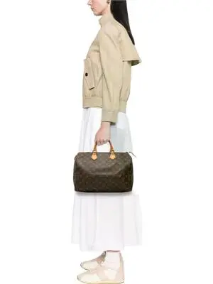 LOUIS VUITTON Monogram Speedy 35 Boston Bag - Brown