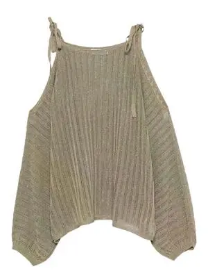JIJIL Metallic Effect Cold-shoulder Jumper - Green