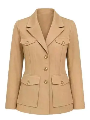 ELISABETTA FRANCHI Single-breasted Flap-pocket Jacket