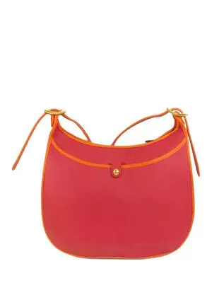 Loewe Perforated Logo Shoulder Bag - Red