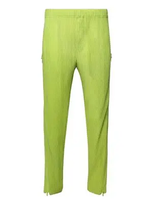 Issey Miyake Pleated Zip-detail Trousers - Green
