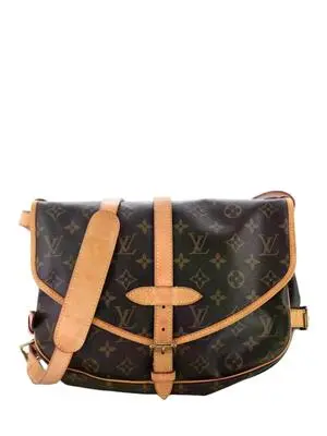 LOUIS VUITTON Saumur 30 Monogram Canvas Crossbody Bag - Brown