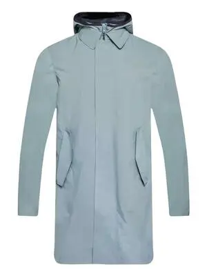 Herno Hooded Concealed-fastening Coat - Blue