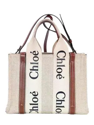 Chloé Woody Logo-strap Tote Bag - Neutrals