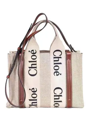 Chloé Woody Logo-strap Tote Bag - Neutrals