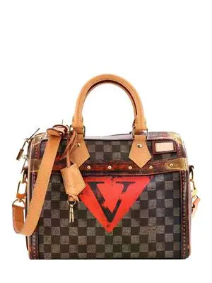 LOUIS VUITTON Speedy Bandouliere Bag Limited Edition Damier Time Trunk 25 Satchel - Brown