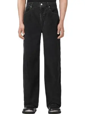 ALLSAINTS Lenny Loose Fit Wide Leg Corduroy Jeans - Blue