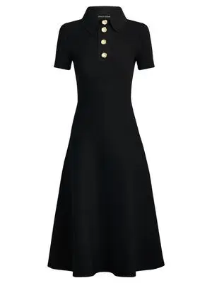 SCANLAN THEODORE US Crepe Knit Poppy Shirt Dress - Black