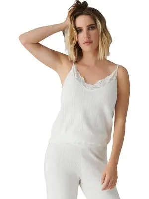 PJ Salvage Sweetheart Pointelle Camisole - Ivory