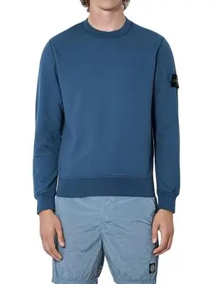 Stone Island Crewneck Sweatshirt With Logo Detail - Gray