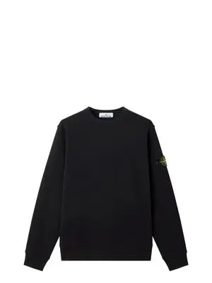 Stone Island Crewneck Sweatshirt With Logo Detail - Black