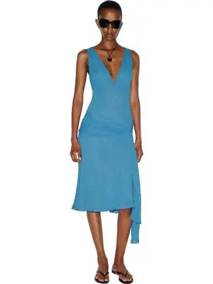 REFORMATION Vera-lilly Sleeveless V-neck Midi Dress - Blue
