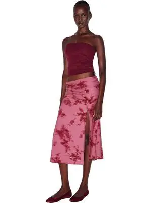 REFORMATION Sadie Knit Skirt - Pink
