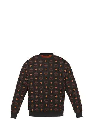 Mcm Maxi Monogram Print Sweatshirt - Black