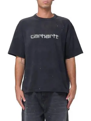 Carhartt Work In Progress Chest Logo Print Organic Cotton T-shirt - Black
