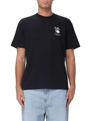 Carhartt Work In Progress Cotton T-shirt With Graphic Print And Dropped Shoulders - Black