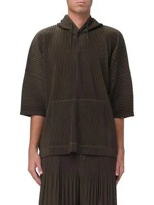Issey Miyake Homme Plissé Issey Miyake Textured Pleated Hoodie Brown