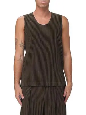Issey Miyake Homme Plissé Sleeveless Top - Brown