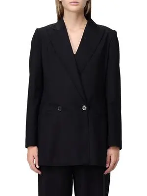 Max Mara Double-breasted Pure Wool Blazer With Peak Lapels - Black