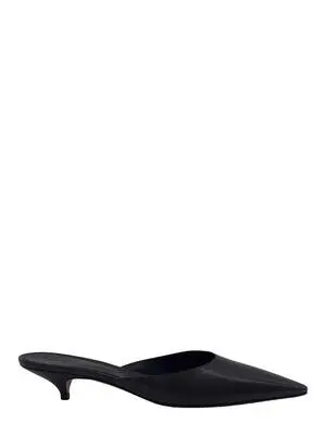THE ROW Kitten Heel Mules - Brown