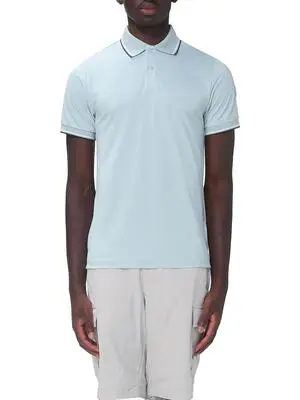 SAVE THE DUCK Short-sleeved Jersey Polo Shirt With Contrast Logo - Green